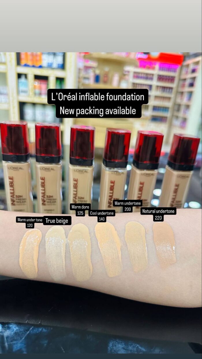 L'Oreal Infallible Fresh Wear Foundation 125 Natural Beige - Bonjour Nepal