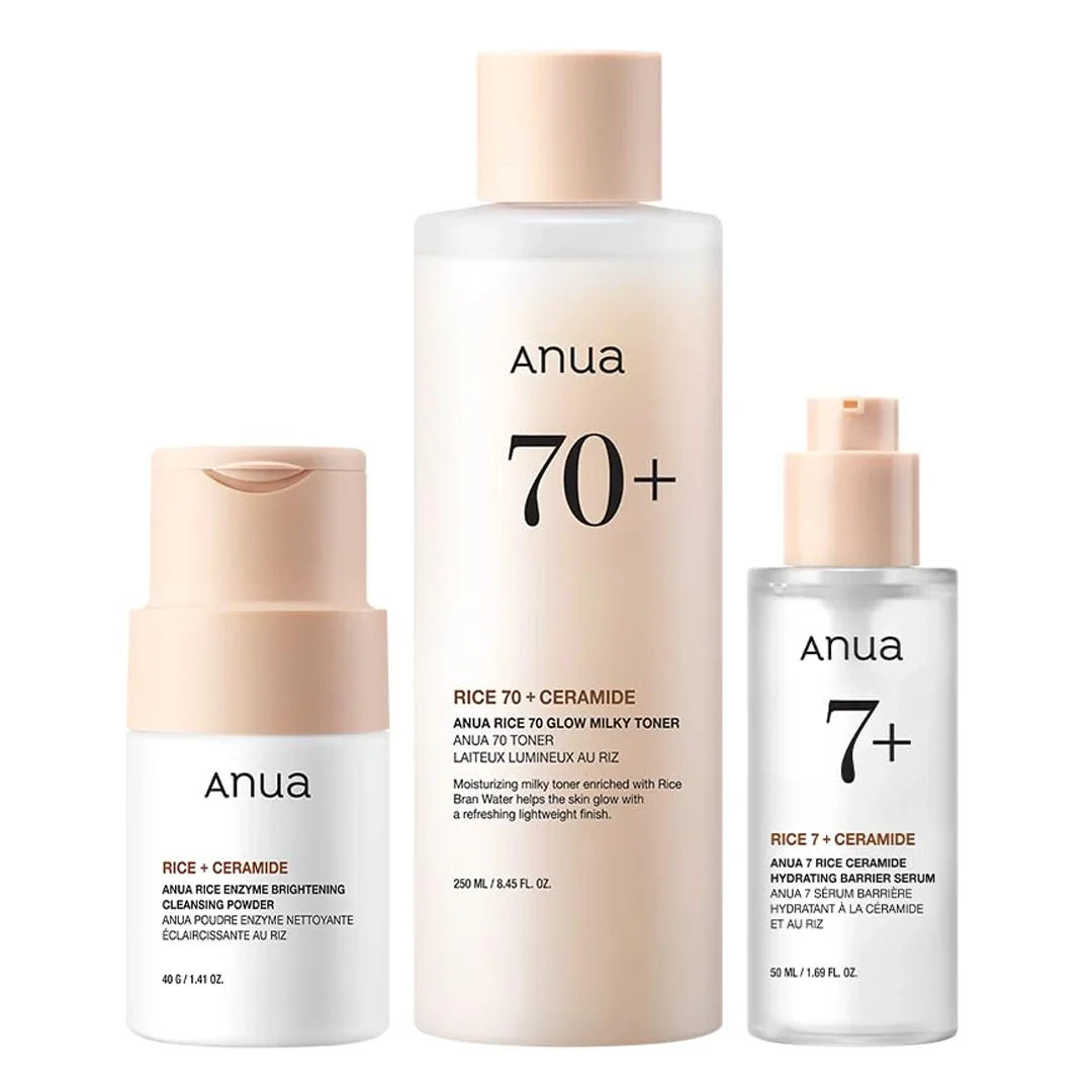 Anua Rice + Ceramide Skincare Set for Glass skin 3pcs - Bonjour Nepal